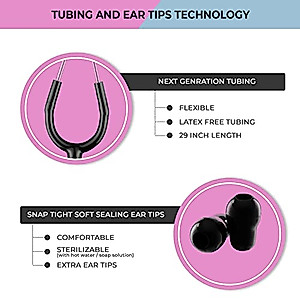 Revival Pediatric Neonatal Stainless-Steel Dual Head Stethoscope for Infant Care, Pediatricians, Neonatologist, Nurses and Medical Students with tunable Diaphragm, Latex Free tubing (Blue)