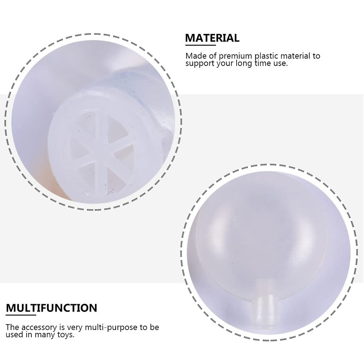 Toyvian 100pcs Rattle Box Repair Toy Squeakers Rattle Balls Rattles Boxes Mixed for Sewing in Noise Maker Insert Pet Baby Toys 27mm