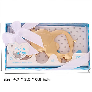 PARTYGOGO 24 Pack Elephant Theme Baby Showers Party Favors Bottle Opener Party Favor for Guests Elephant Bottle Opener Girl Baby Shower Souvenirs Birthday Bridal Shower Wedding Favor Gift (Blue, 24)