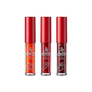 TONYMOLY So Juicy Lip Tint Water Trio, (Pack of 3)