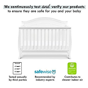 DaVinci Emmett 4-in-1 Convertible Crib in White, Greenguard Gold Certified