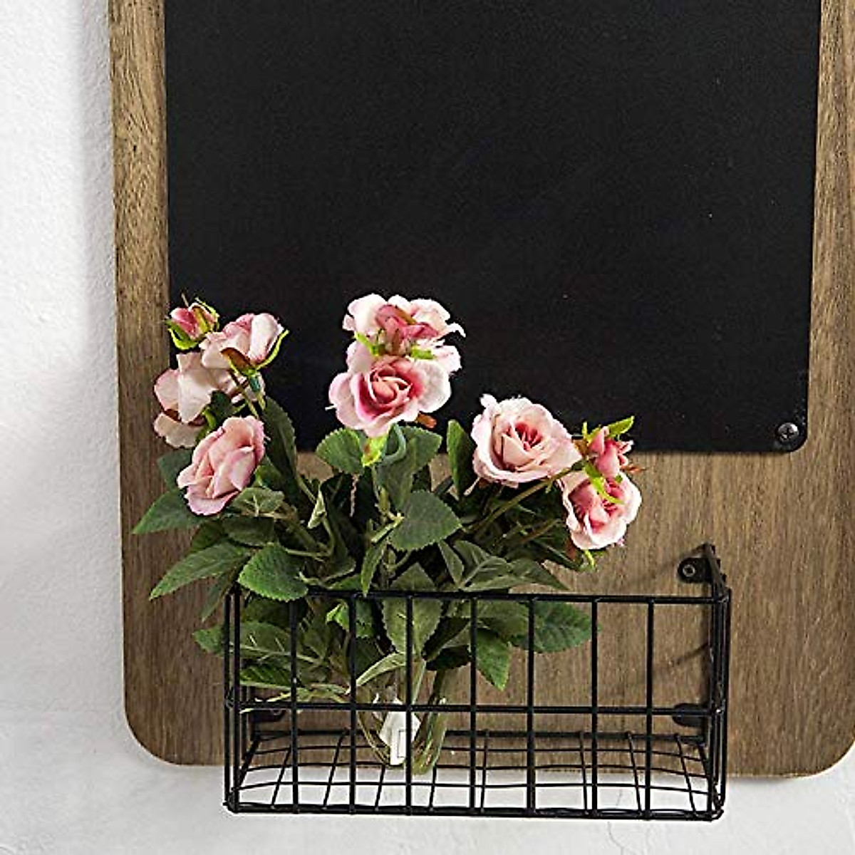 PIBM Stylish Simplicity Shelf Wall Mounted Floating Rack Shelves Message Board Chalkboards Multifunction Mini Retro Style Round Shape Rectangle Rewritable,2 Colours,2 Sizes, a , 33X47CM