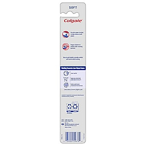 COLGATE Extra Clean Toothbrush Soft, Soft Toothbrush, Bulk Toothbrushes, Travel Toothbrush, (Case of 72) (Model Number: 155676)