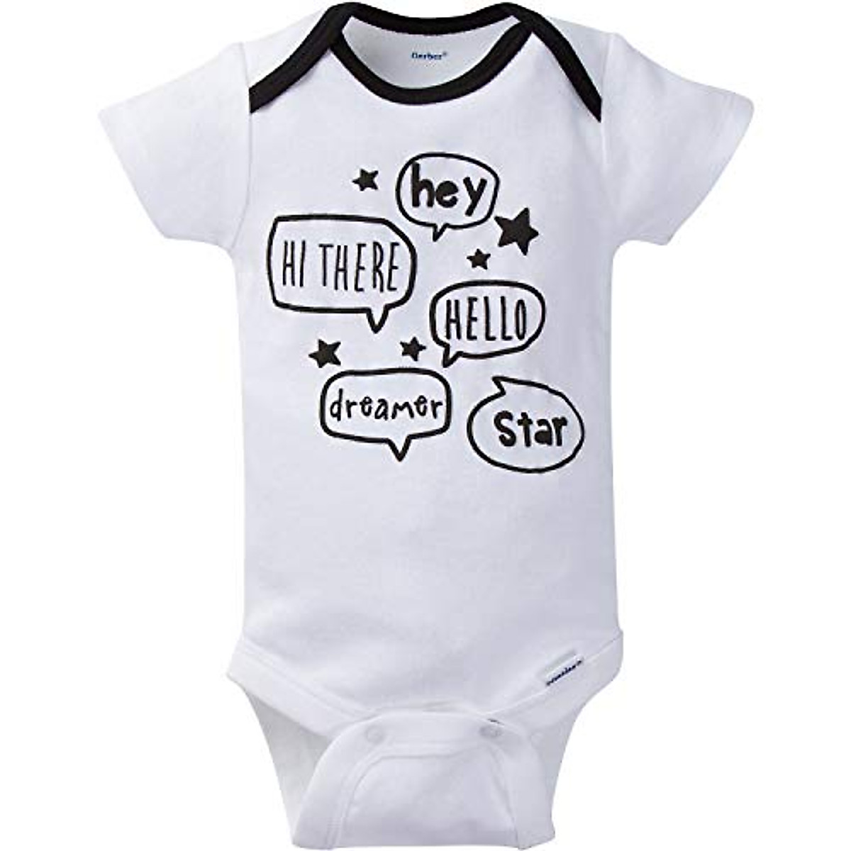 Gerber Baby 8-Pack Short Sleeve Onesies Bodysuits, Star, 3-6 Months