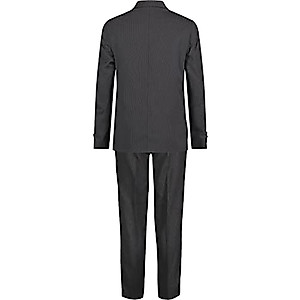 Van Heusen Boys' Big 2-Piece Formal Suit Set, Mini Black, 10 Husky