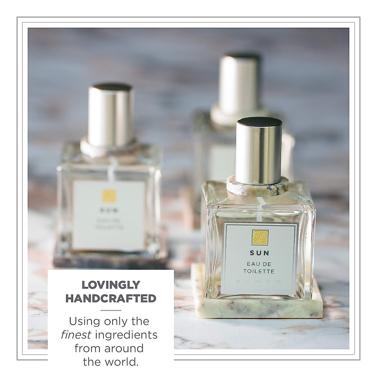 Zents Eau de Parfum (Sun) for Women & Men | Long-Lasting Clean Fragrance with Vanilla, Sandalwood & Vetiver | Warm & Woody Scent | 1.69 oz