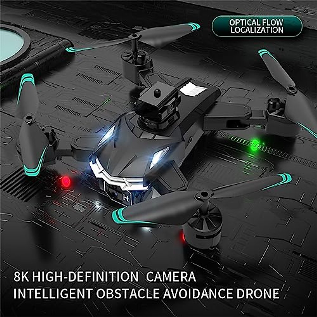 LNATOVI 2023 New FPV Camera Drone - Gesture Control & User-Friendly for Beginner & Multifunctional & Unlimited Enjoyment & Cool Light (BK)