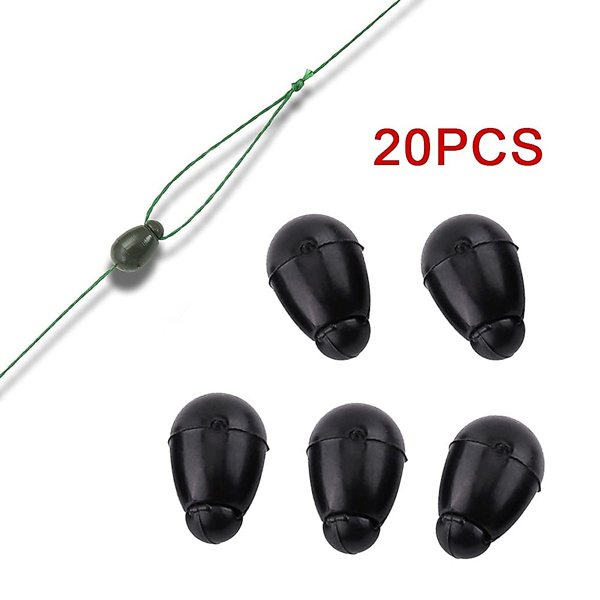 unband 20pcs Beads Quick Change Carp Terminal Tackle Method Feeder Fishing Tools Connector Fish Tackles Pesca Iscas Accessories S/L (Size : 20pcs S 11mm)