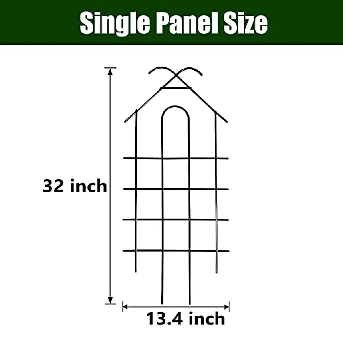 ARIFARO 32'' Metal Garden Trellis for Climbing Plants, Indoor/Outdoor Sturdy Plant Trellis for Potted Plants,House Plants, Climbing Vines, Pack of 4, Black