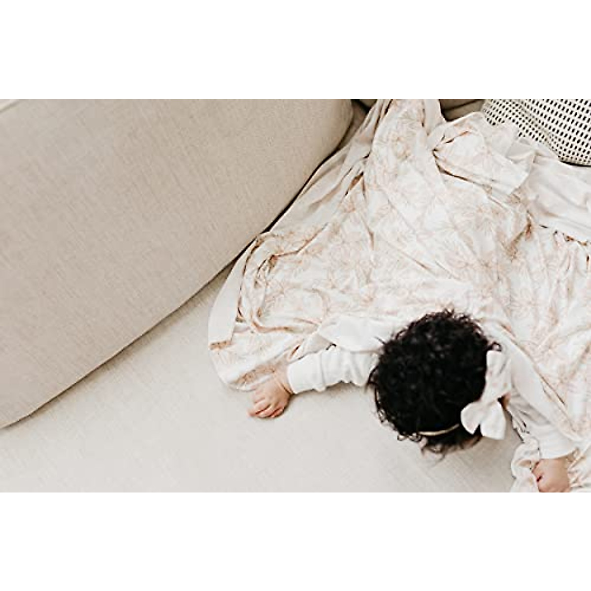 Large Premium Knit Baby Swaddle Receiving Blanket "Kiana" by Copper Pearl