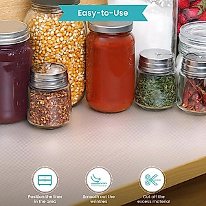 Con-Tact Brand Premium Plus Heavy Duty Non-Adhesive Shelf and Drawer Liner, 12" x 6', Ribbed Clear, 6 Rolls