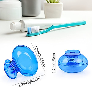 N3wxstarec 4 Pack Travel Toothbrush Head Covers, Portable Toothbrush Protector Cap Plastic Toothbrush Cases Clip for Travel, Camping, Home, School, Business