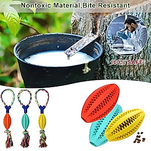 Dog Ball Rope Toy Interactive for Medium Dog for Treat Dispensing, Durable Dog Balls for Teeth Cleaning/IQ Training (Not for Aggressive chewers)