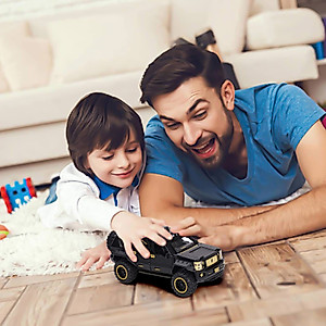 ORALEAF Die Cast Metal Toy Cars, 1/24 Scale Off-Road Car Toy Model with Sound and Light, Gifts for 3 Year Old Boys and up