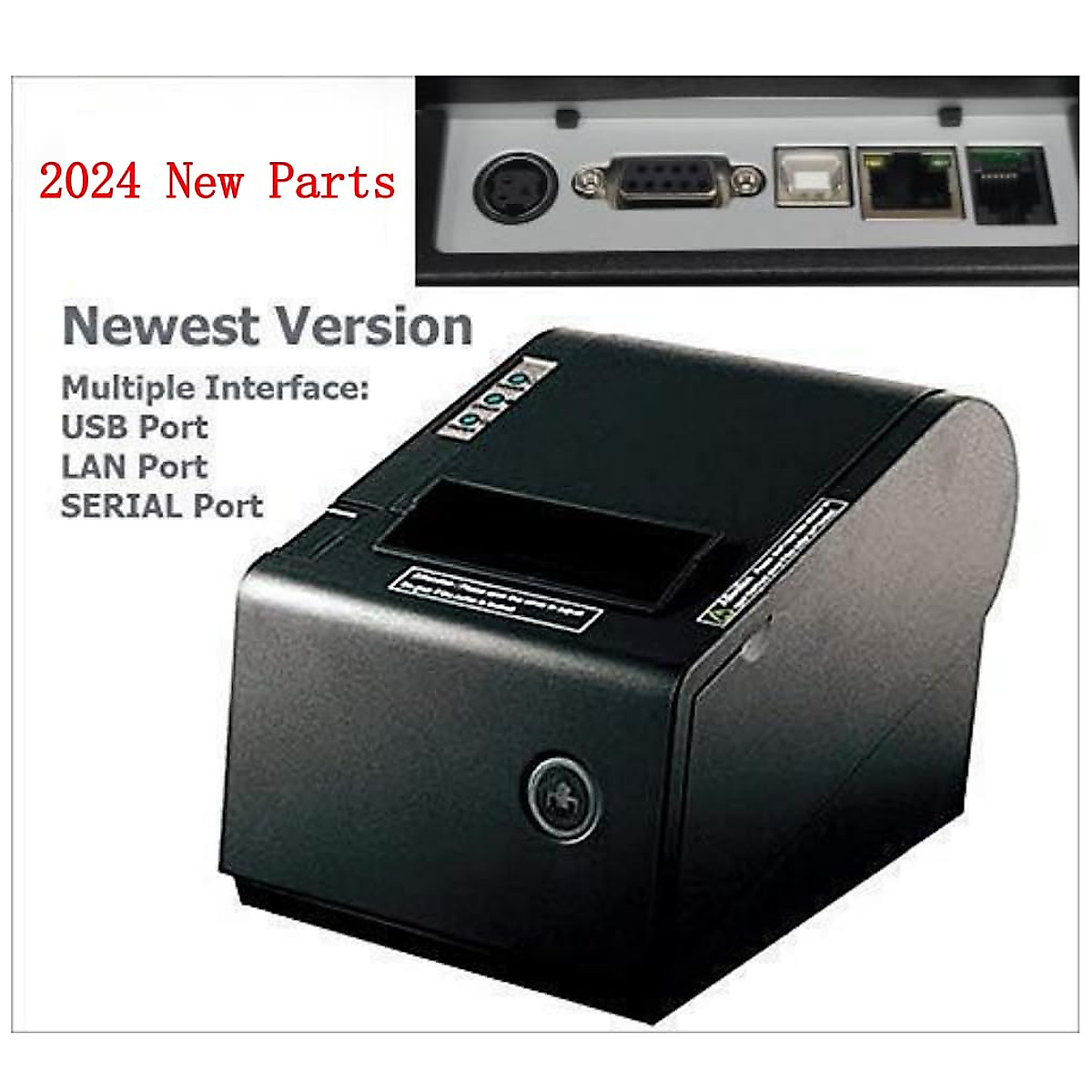 PBM P-822d Thermal POS Receipt Printer, USB, Ethernet, Serial 3-in-1 Printer, cashdrawer Port.AUTO Cut, Supports ESC/POS Star Commands, Compatible with EPSON Star Micronic
