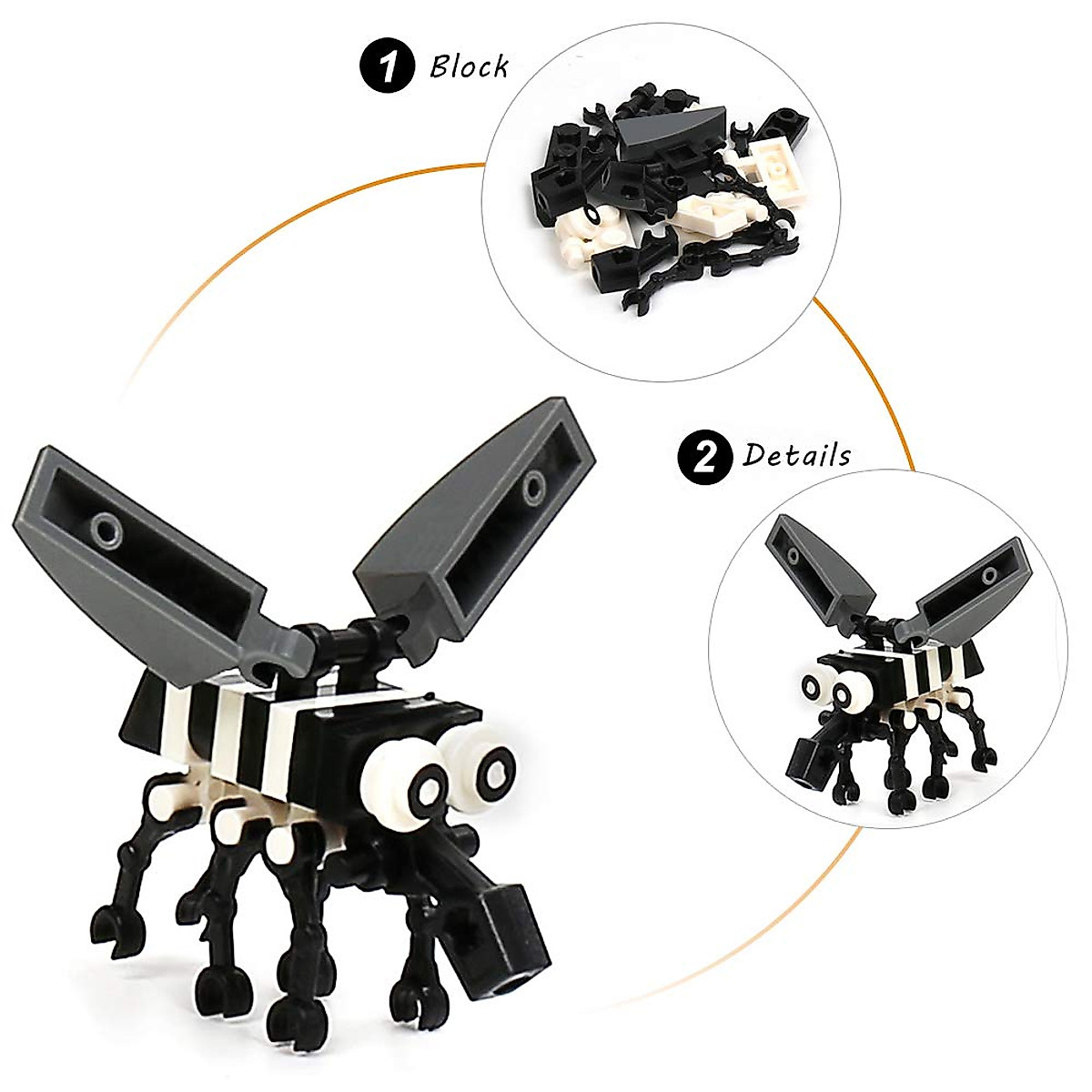 IAMGlobal 12 Mini Animal Building Blocks Toy Set, Animals Figures Stem Toys, Party Supplies Gifts Party Favor for Kids, Goodie Bags, Birthday, Carnival Prizes (A)