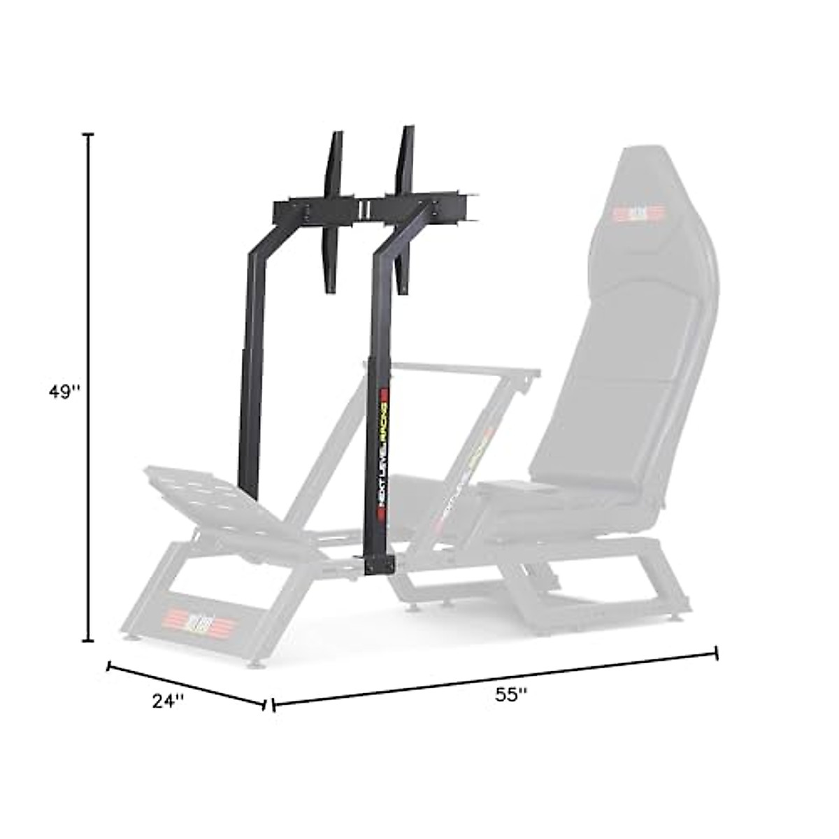 Next Level Racing F-GT Racing Simulator Cockpit and Monitor Stand Bundle