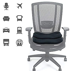 ObusForme Ergonomic Seat Cushion|Contoured Design Supports Pelvis and Thigh Alignment, Distributes Body Weight to Relieve Pressure Points|Foam Cushion Offers Superior Comfort (Bagged)