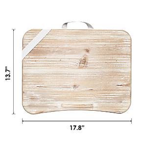 LapGear Heritage Lap Desk with Device Ledge - White Wash - Fits up to 17.3 Inch Laptops - Style No. 45611