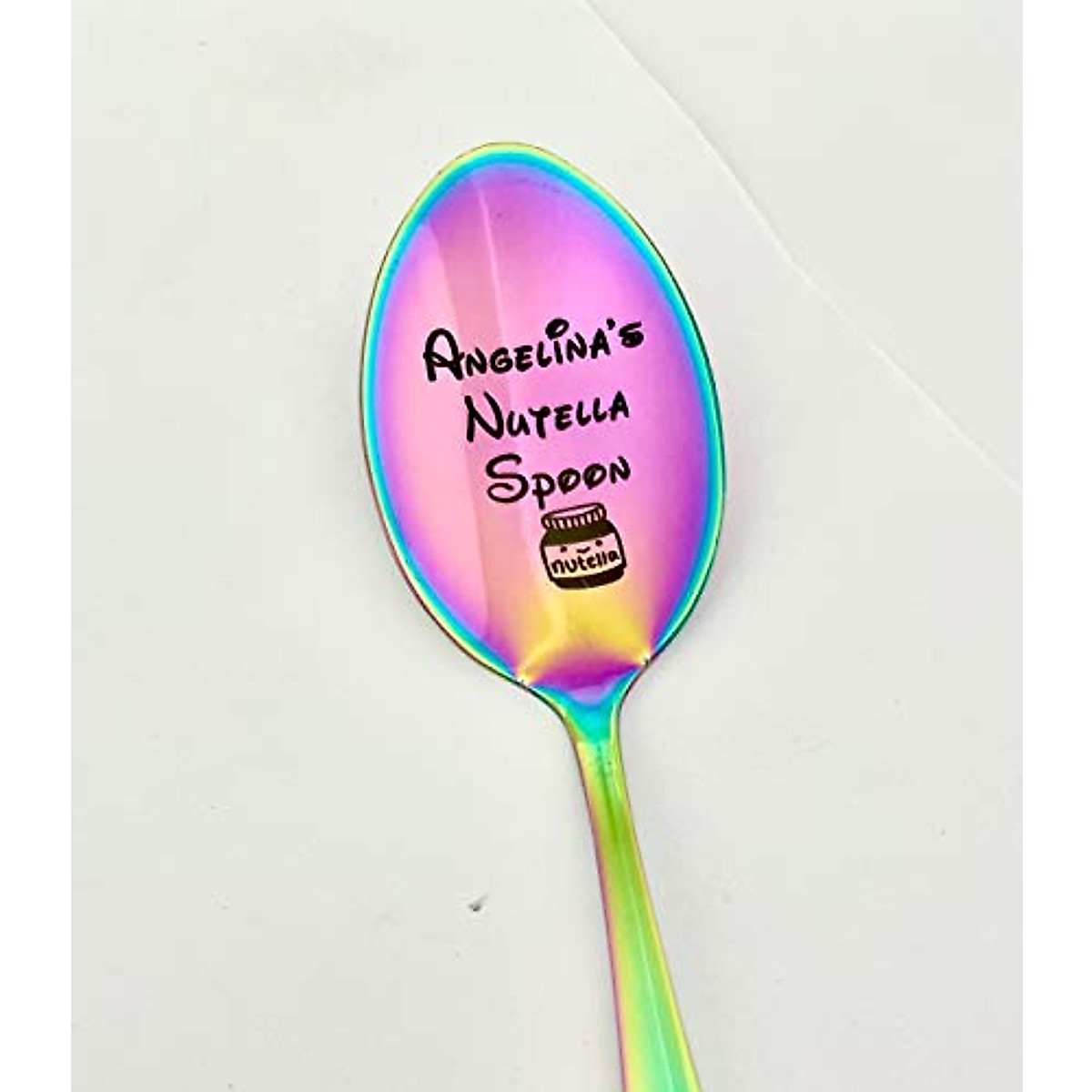 Custom Engraved kids name Nutella spoon Dinnerware Utensil Party Gift