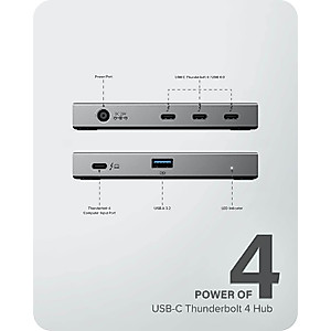 Alogic TB4H3TB Thunderbolt 4 Blaze Dock Compact Hubtriplethunderbolt Output