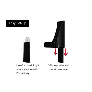 3DLASERSLAB Damage-Free Controller Wall Mount Kit for Xbox One (4 Pack, Black), Microsoft, Easy Install, 3M Command Strip Included (Black, 4)