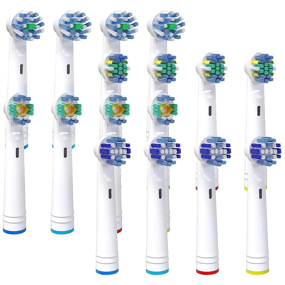 Replacement Brush Heads for Oral B Electric Toothbrush, Compatible with Pro Genius and Smart Series, Including 4 Floss, 4 Cross, 4 Precision & 4 Whitening Brush Heads (16 pcs)…
