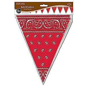 Bandana Pennant Banner Party Accessory (1 count) (1/Pkg)