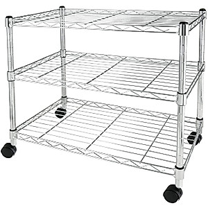 Simple Deluxe Heavy Duty 3-Shelf Shelving Unit, 24.02" D x 13.78"W x 21.97" H, 3 Tier