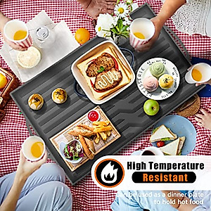 Fatyehx 28 inch Griddle Silicone Mat, Heavy Duty Food Grade Grill Mat cover For 28" Blackstone, Grilling Top Covers Griddle Accessories Outdoor Protector, Handy Waterproof Griddle Preserves.