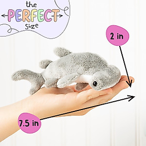 Forest & Twelfth Stuffed Hammerhead Shark, Single Mini Stuffed Animal Plush Toy for Kids, Ocean Party Favors and Goody Bags, Classroom Treasure Box Prizes, Stocking Stuffers (Hammerhead Shark)