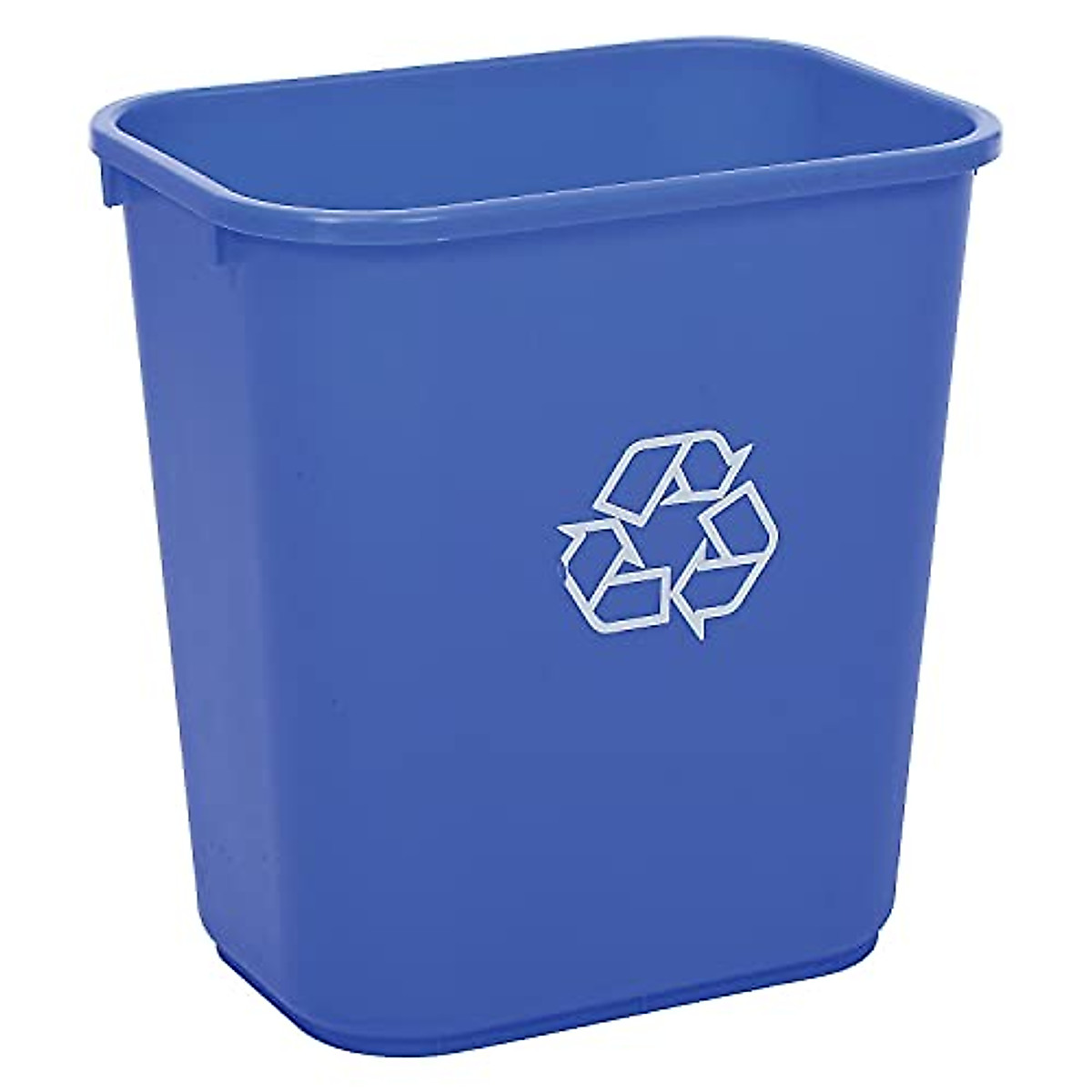 Global Industrial Plastic Recycling Wastebasket, 28-1/8 Qt., Blue