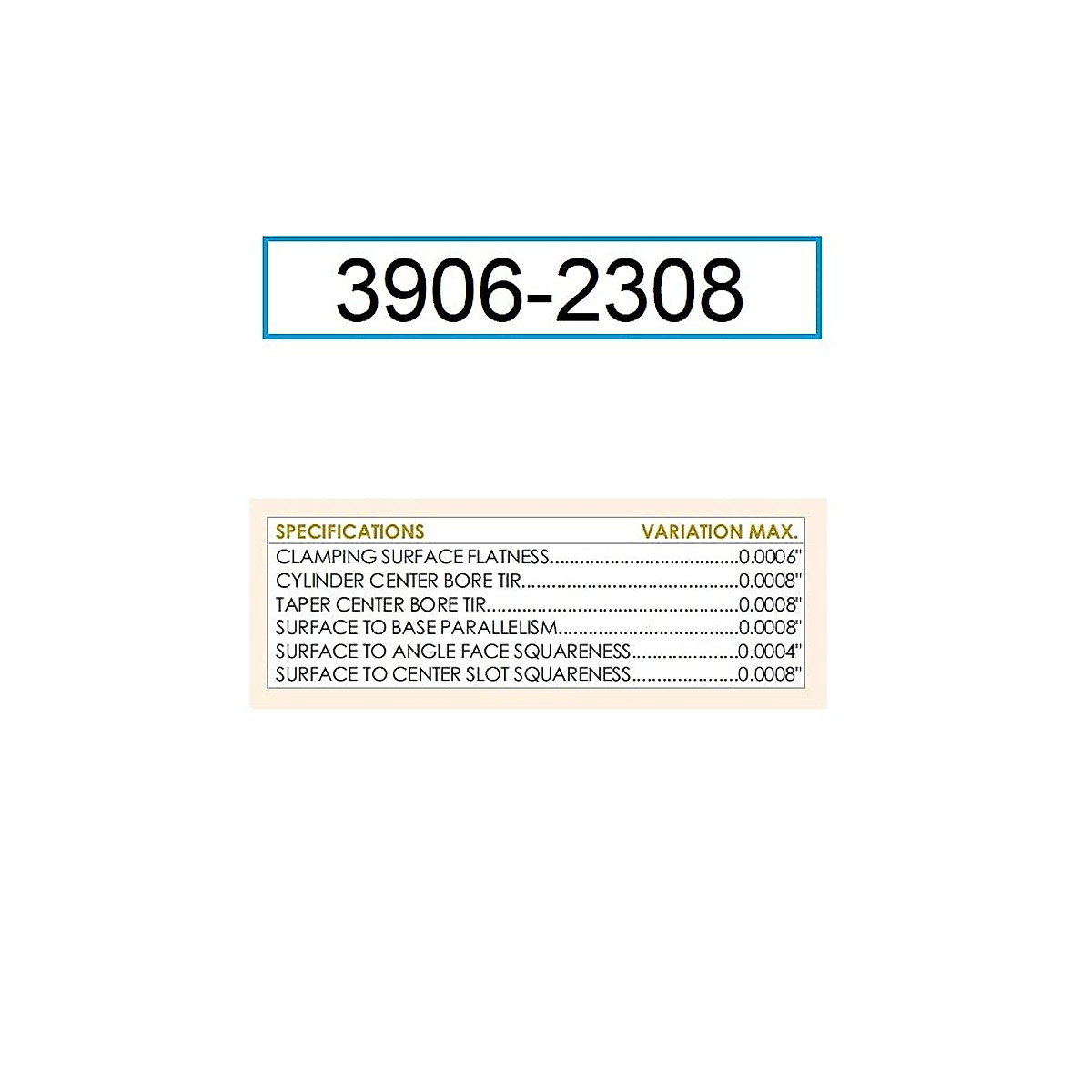 HHIP 3906-2390 Dividing Plates for 4-6" Rotary Tables