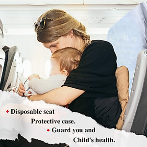 Disposable Seat Covers and Armrest Covers for Airplane Railways, Train, Bus, Office,Movie Theatre and Taxi,Eco-Friendly/Recyclable/Portable Non-Woven Seat Surface Protective Pad (Pack of 4)