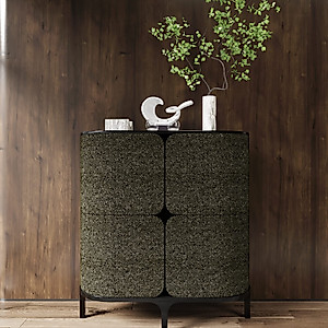 CRE8TIVE 24"x118" Black Gold Grasscloth Textured Wallpaper - Stick and Peel Fabric Linen Herringbone Removable Wallpaper - Self Adhesive Metallic Black Contact Paper for Bedroom Cabinets Walls