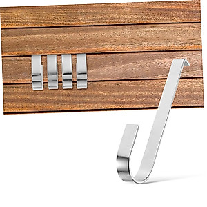 MAGICLULU 4 Pcs Vinyl Siding Hanging Hooks Heavy Duty Clothes Hanger Flat Skillet Pot Holders Outdoor Planter Pots Vinyl Siding Hooks for Hanging Plant Pots Outdoor Flower Pot Metal Hook Hat