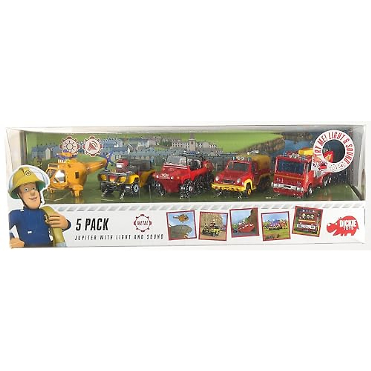 Majorette 7/203094002038 SLP GIFTPACK 5pcs Miniature Cars Set, Red/Yellow