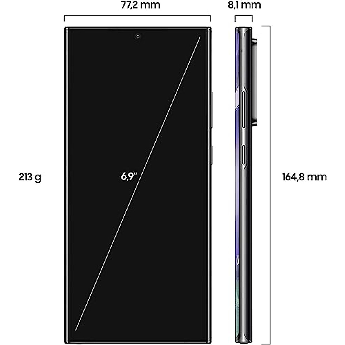 Samsung Galaxy Note 20 Ultra SM-N986B/DS, Dual SIM 5G, International Version (No US Warranty), 12GB+256GB, Mystic Black - Unlocked