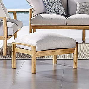 Modway EEI-3701-NAT-LGR Orlean Ottoman, Natural Light Gray
