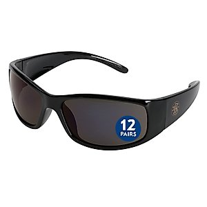 Smith & Wesson® Elite™ Safety Glasses (21303), Smoke Lenses, Black Frame, Unisex Sunglasses for Men and Women (Qty 12)