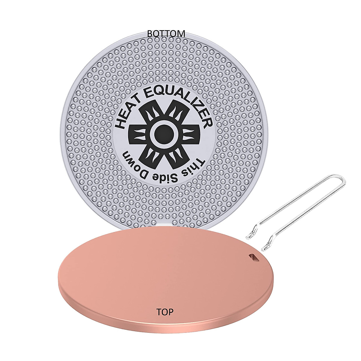 6 inch None Stick Copper finish Heat Equalizer-Heat Diffuser for Gas Stoves – Aluminum & Copper Alloy Hot Plate for Even Cooking-Burner Cover & Simmer Plate