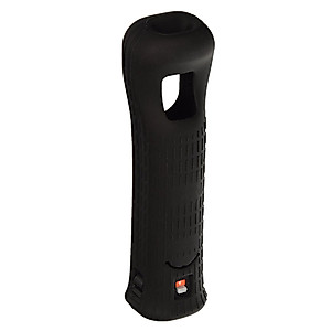 yueton 2pcs Black and White Replacement Extended Silicone Protective Skin Case Cover for Nintendo Wii Motion Plus Remote Controller