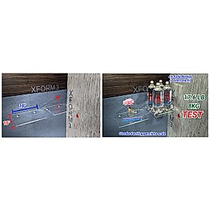 12" Long Clear Floating Shelf (8" deep) Xform3