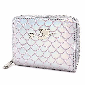 Loungefly x Disney The Little Mermaid Ariel 30th Anniversary Scaled Wallet (Silver Multi, One Size)