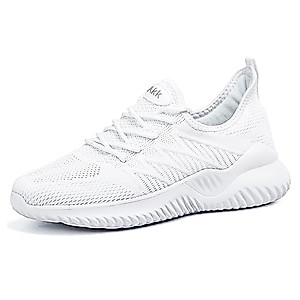 Akk White Sneakers for Women Walking Shoes Womens Comfy Tennis Memory Foam Gym Workout Athletic Nursing Running Work Shoes Size 7