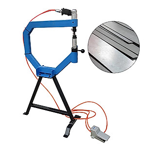 TOOL1SHOoo 4" Throat Pneumatic Planishing Hammer with Cast Iron Stand & Pedal, Pneumatic Planishing Hammer 4" Throat Airpress Tool w/Steel Stand, Anvil 1/2/3"