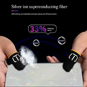 QUS 3 Pair Gaming Finger Sleeves Breathable Fingertips Gameler Sweatproof Games-Slip Thumb GR9l5 Gloves for Mobile