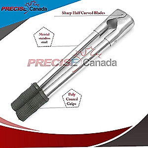 PRECISE CANADA Heavy Duty Dehorner Stainless Steel Handles with Rubber Grips and Cutting Blades - Length 17"
