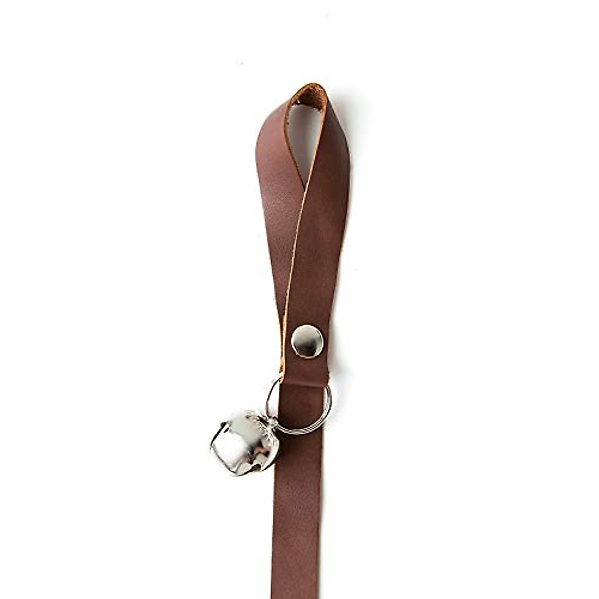 Mighty Paw Leather Tinkle Bells, Premium Leather Dog Doorbells, Extra Soft Leather with Durable Jingle Bells, Housetraining Doggy Door Bells for Potty Training (Brown)