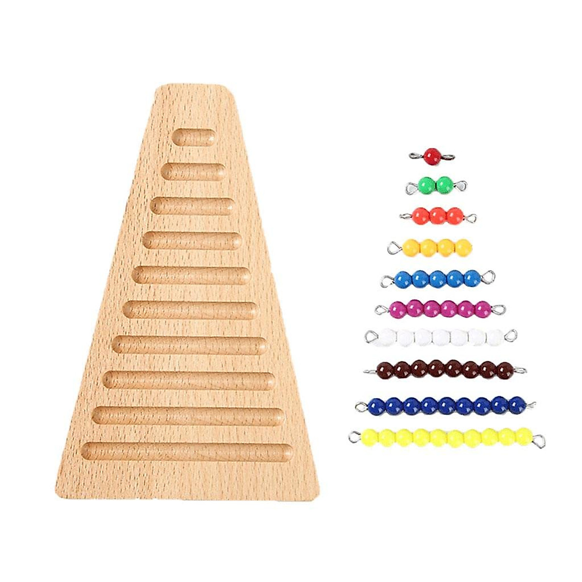 predolo Montessori Math Materials Colored Bead Stairs Early Preschool Learning